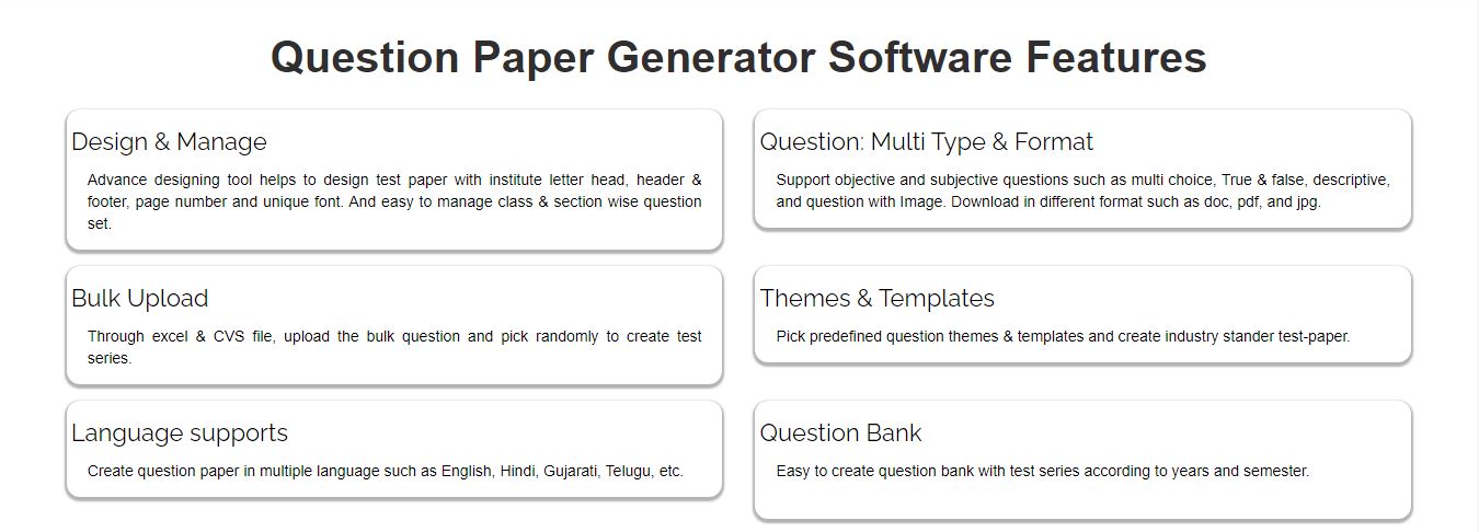 Best Question Paper Designer Software | ERP Systems | Business ...